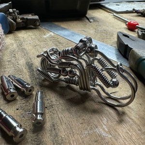 Handcrafted Motorcycle Keychain: Unique Wire-wrapped Stainless Steel ...