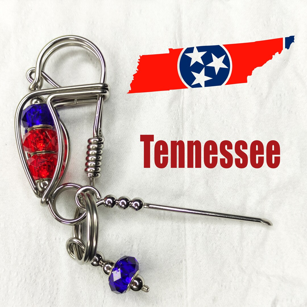 Tennessee Flag Carabiner Keychain, Ctoom Keychain for Men, Handmade ...