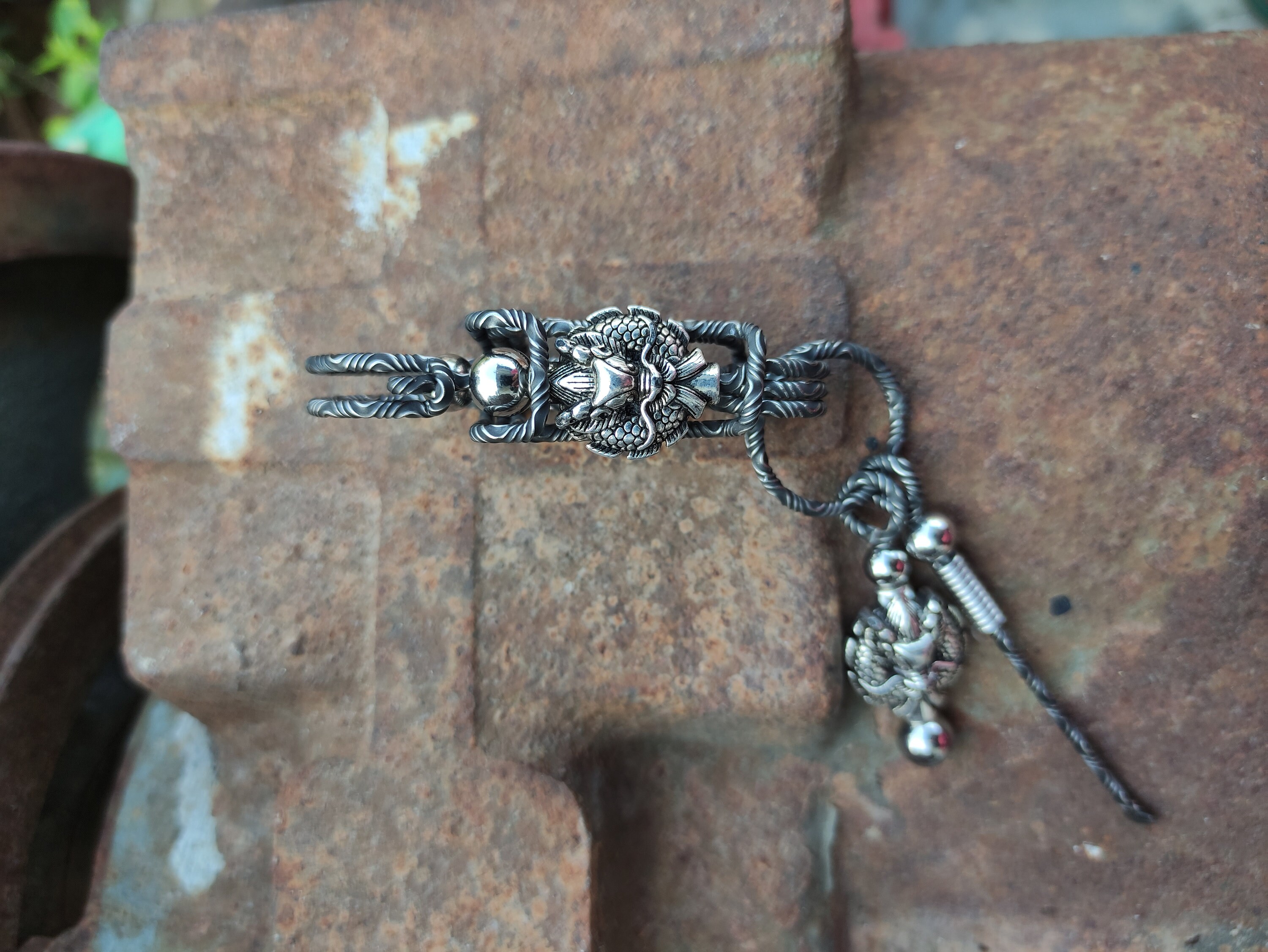 Damascus Steel Keychain DRAGON Personalized Keychain Custom - Etsy