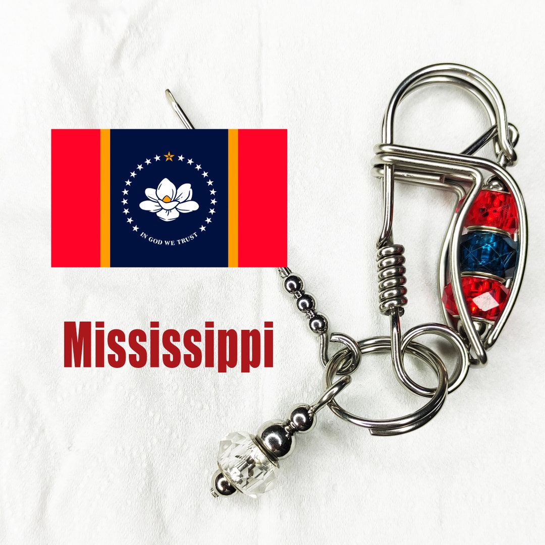 Handmade Mississippi Flag Keychains, Men's Accessories | Handmade Gifts ...