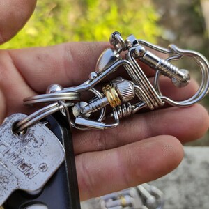 Motocycle Keychain, Motorcycle Key Chain,ctoom Handmade,wire Wrapped ...