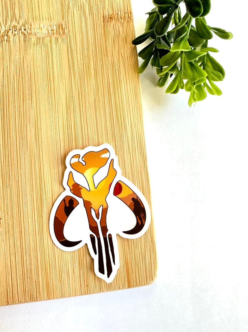 Mandalorian Mythosaur Skull Vinyl Sticker/ Boba Fett Din Djarin Star ...