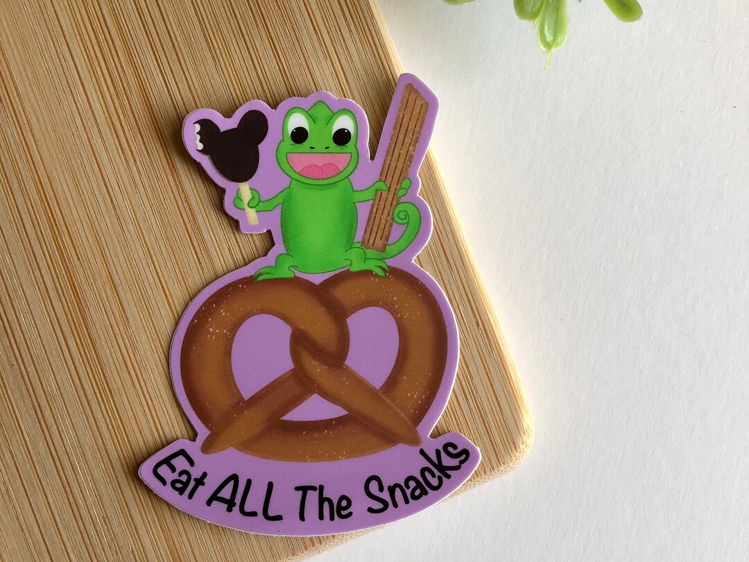 Eat All the Disney Snacks Vinyl Sticker/ Pascal Disney Snacks Hydro ...