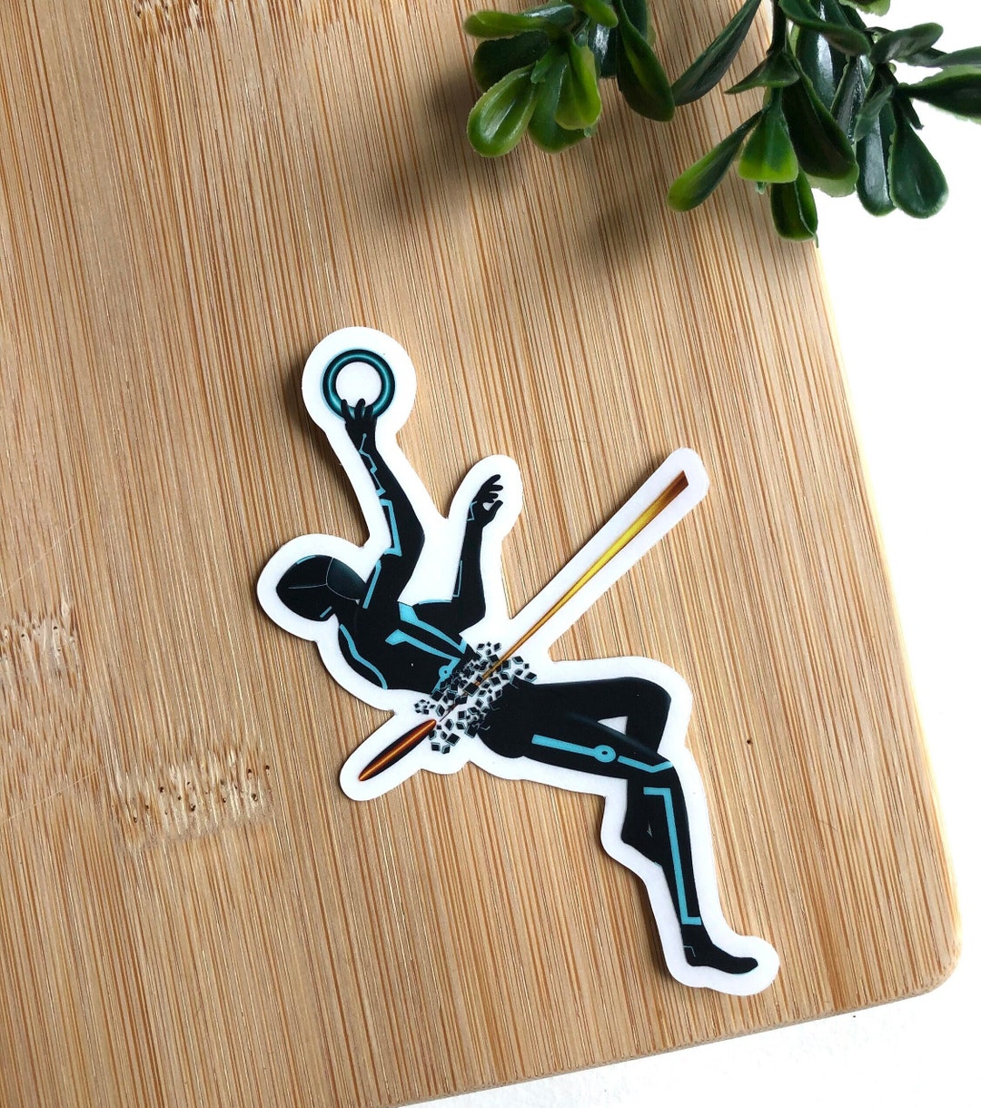 Tron Legacy Disc Wars Transparent Vinyl Sticker/ Tron Derez Water ...