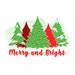 Christmas Trees. Merry and Bright. DTG. Sublimation. Digital File ...
