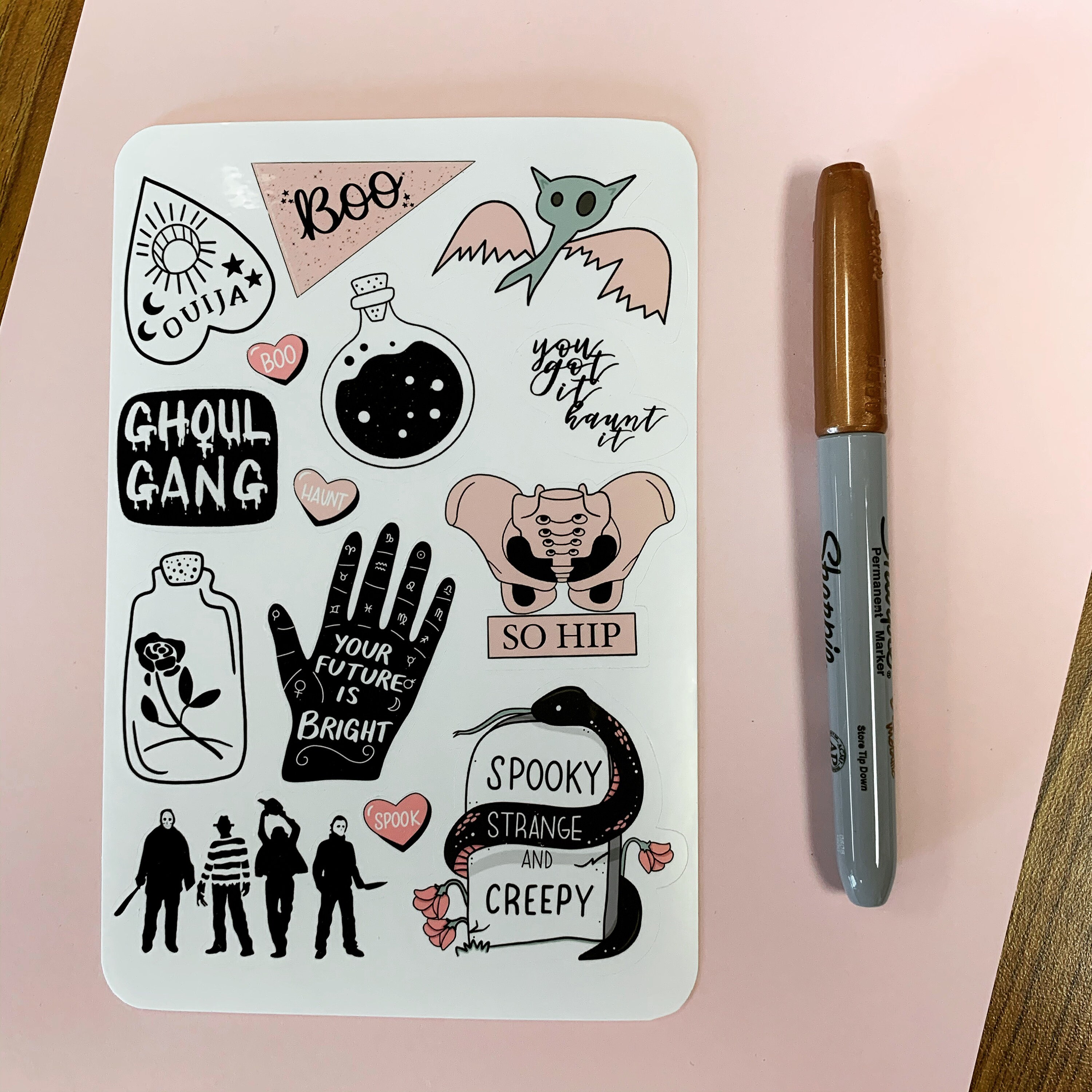 Ghoul Sticker Sheet - Etsy