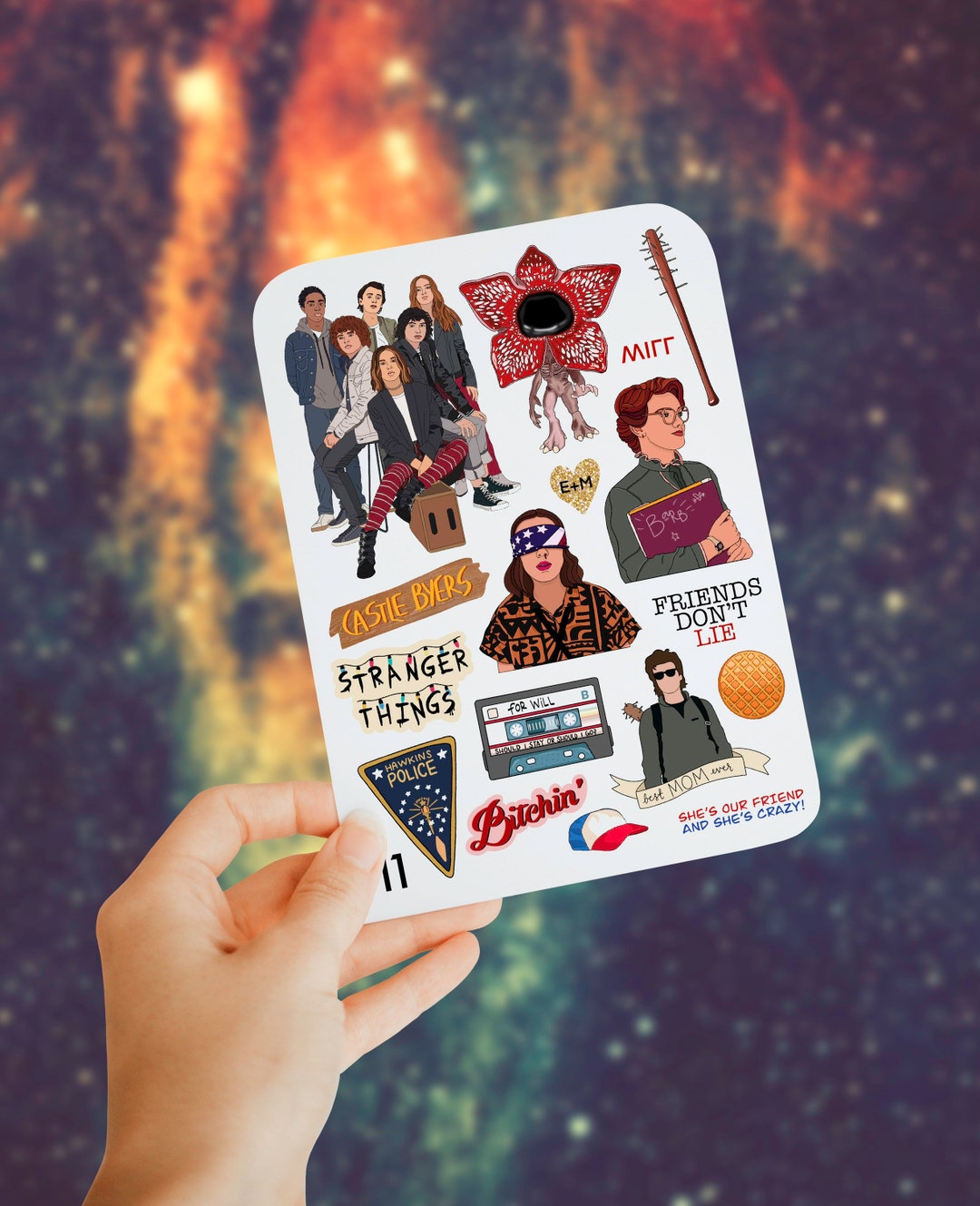 Stranger Sticker Sheet - Etsy