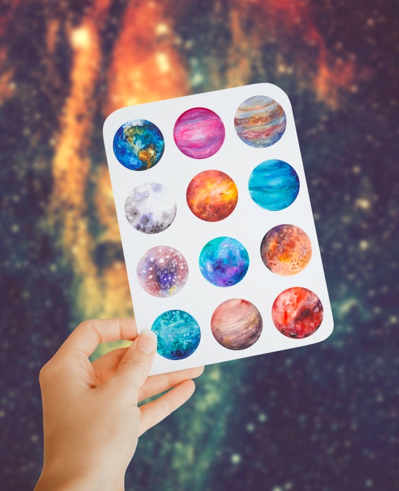 Planets Sticker Sheet - Etsy