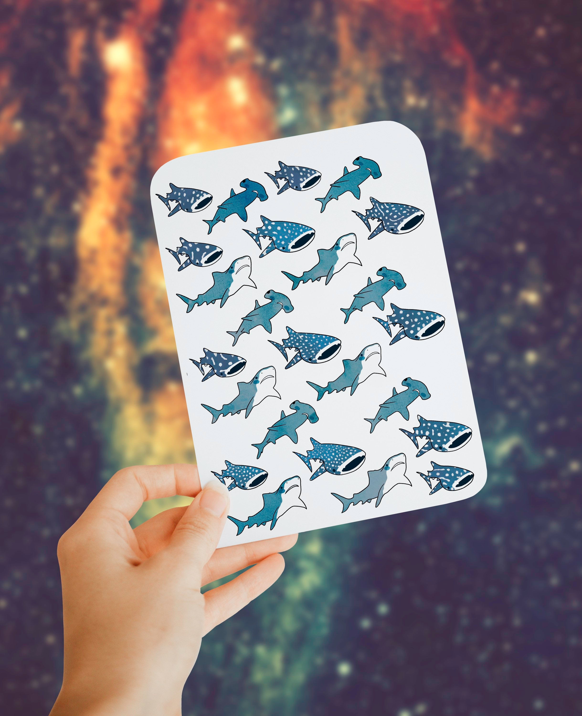 Shark Sticker Sheet - Etsy