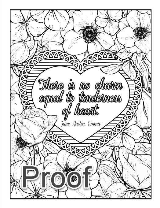 Coloring Pages Jane Austen Quotes - Etsy