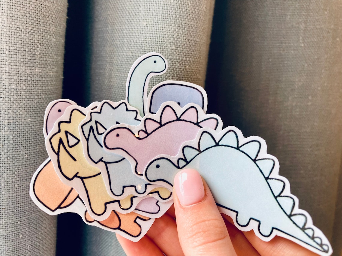 Aesthetic Dino Sticker Pack - Etsy UK