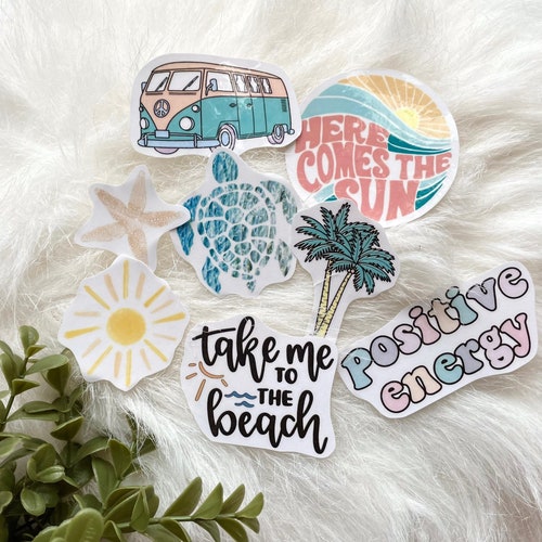 Aesthetic Beach Sticker Pack Sticker Set Sticker Bundle - Etsy