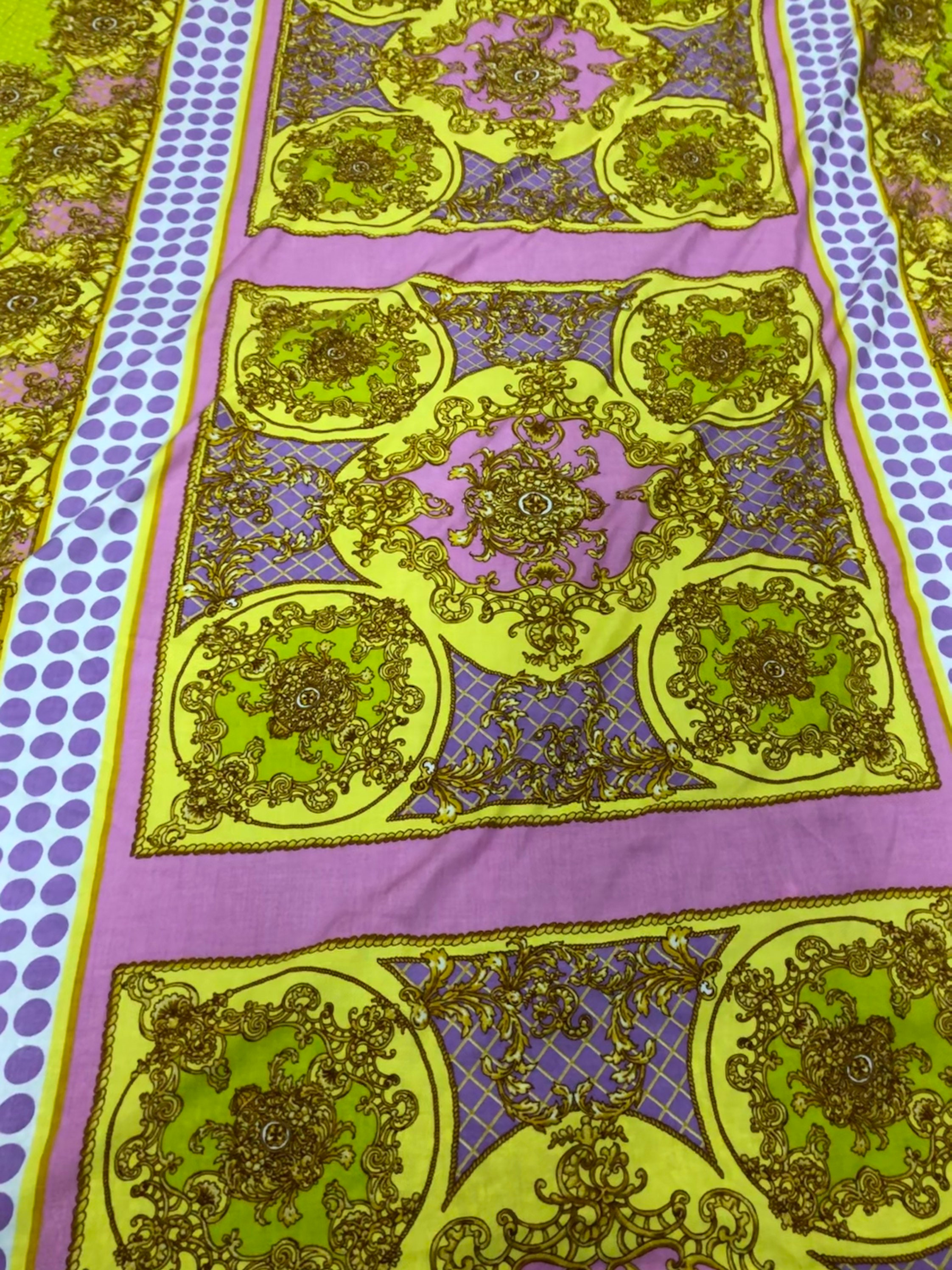 Fabric for an ethereal dress or shirt with a colored pattern | Etsy