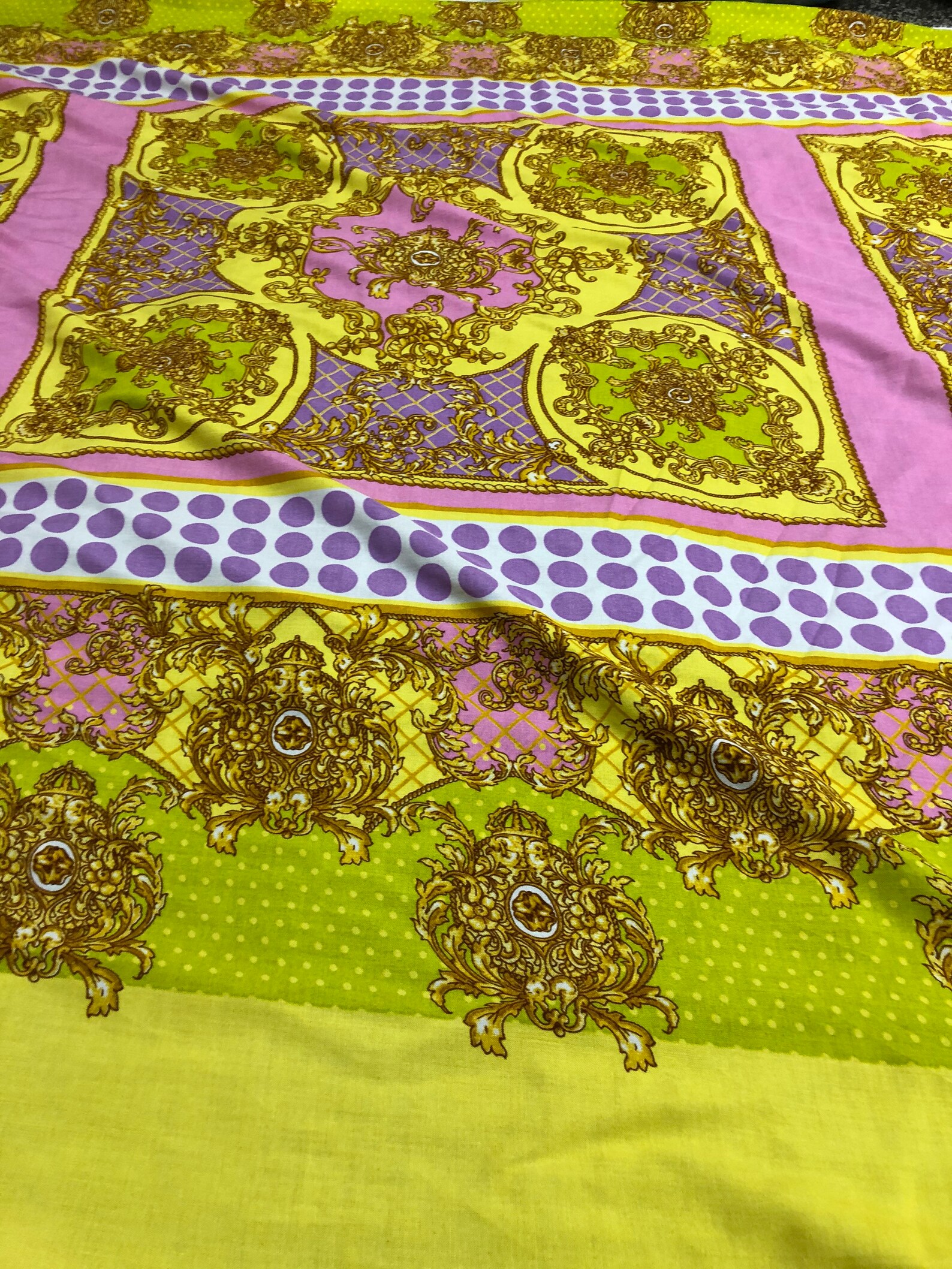 Fabric for an ethereal dress or shirt with a colored pattern | Etsy