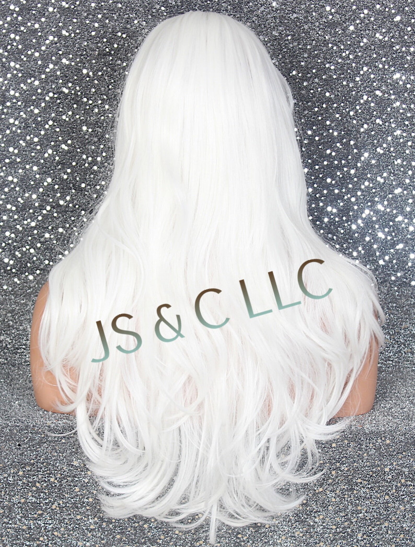 Snow White Human Hair Blend Wig Heat Safe Full Bangs Long and - Etsy