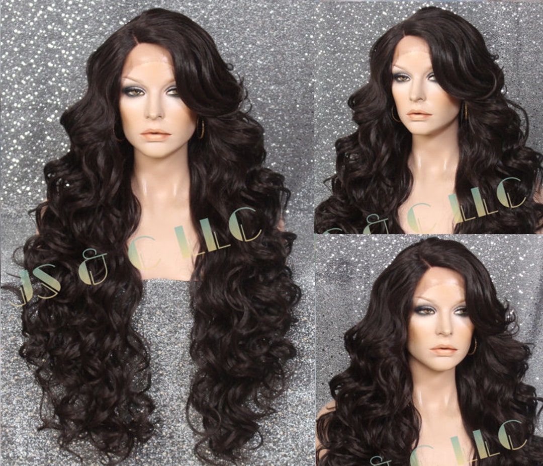 40 Extra Long Human Hair Blendfull Lace Front Wig Romantic Curls And