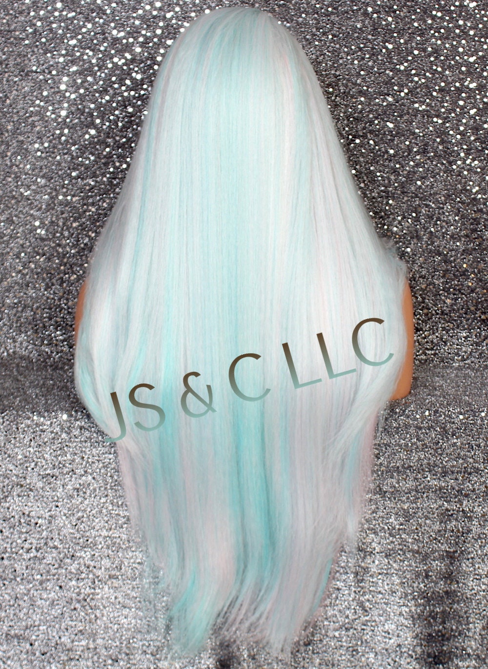 Baby Blue Mix Luscious Human Hair Blend Full Lace Front Wig - Etsy