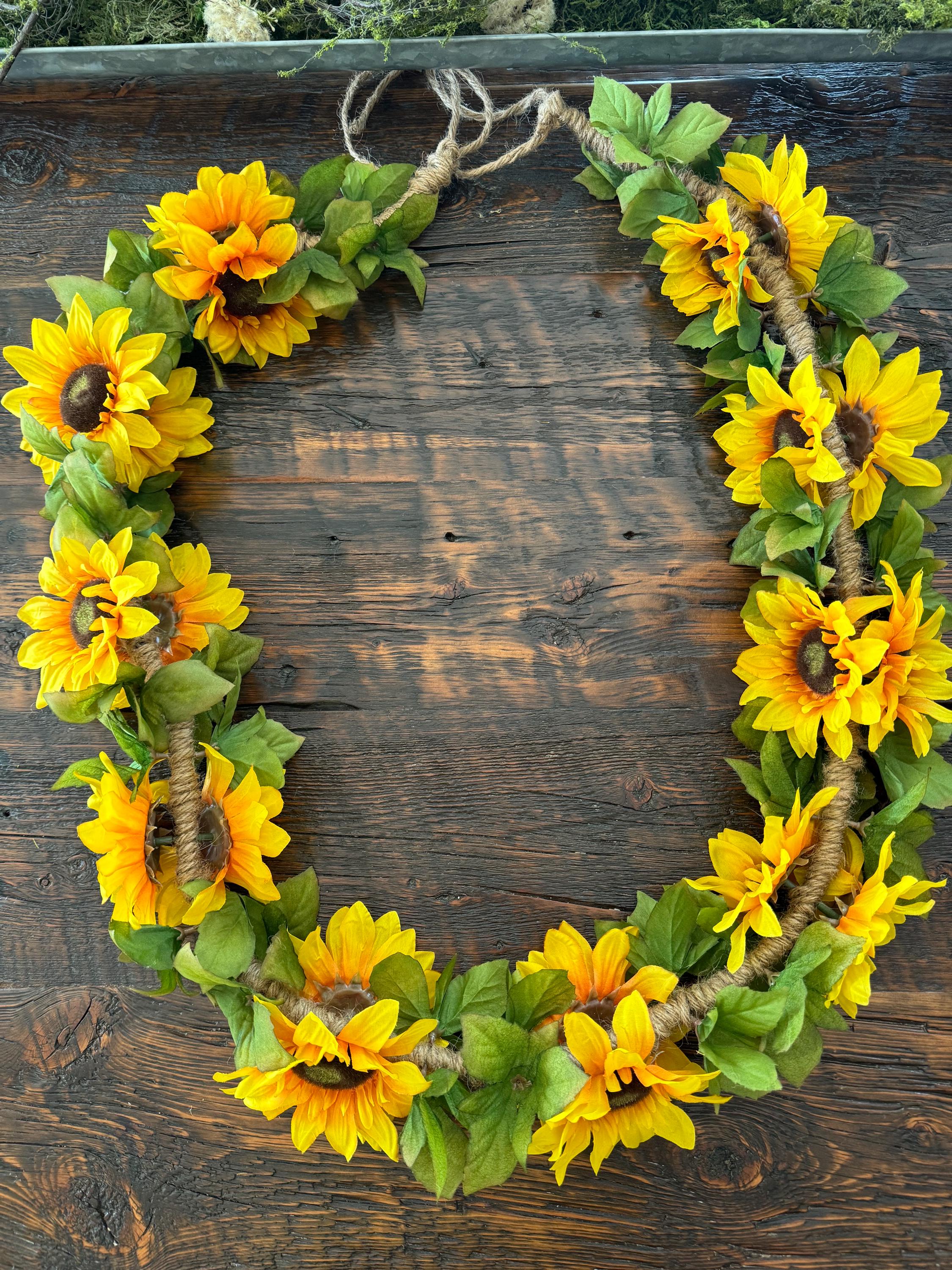 Fall Sunflower Horse Flower Garland, Artificial Flower Garland, Flower ...