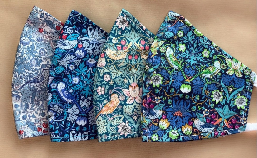 Liberty Print Face Mask, Face Mask, Adjustable Mask, Breathable Mask ...