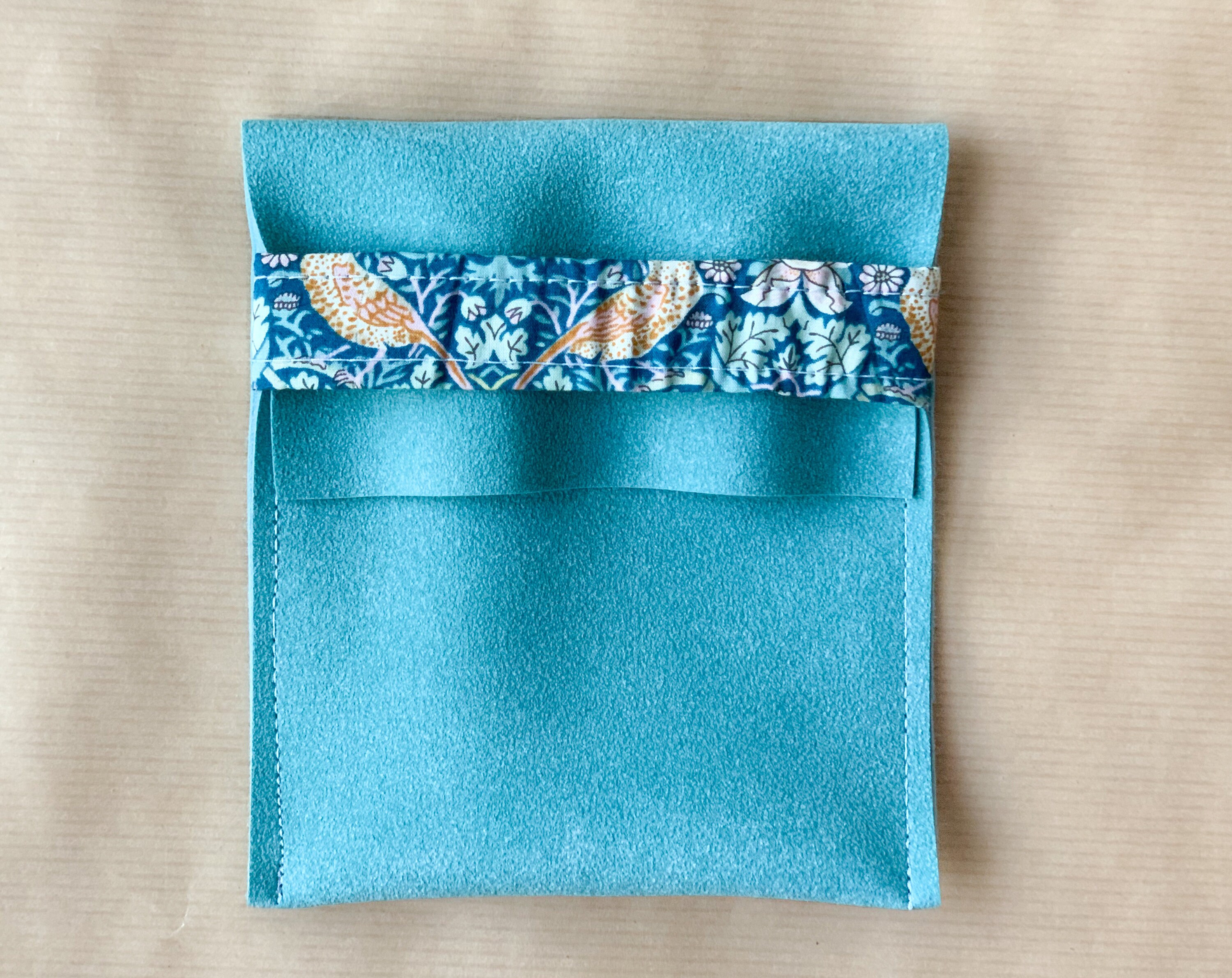 Liberty print pouch Yellow pouch blue pouch aqua green | Etsy