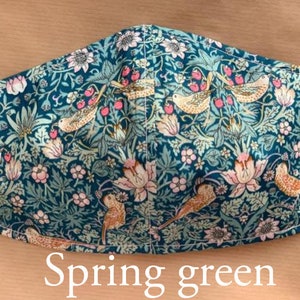 Liberty Print Face Mask, Face Mask, Adjustable Mask, Breathable Mask ...