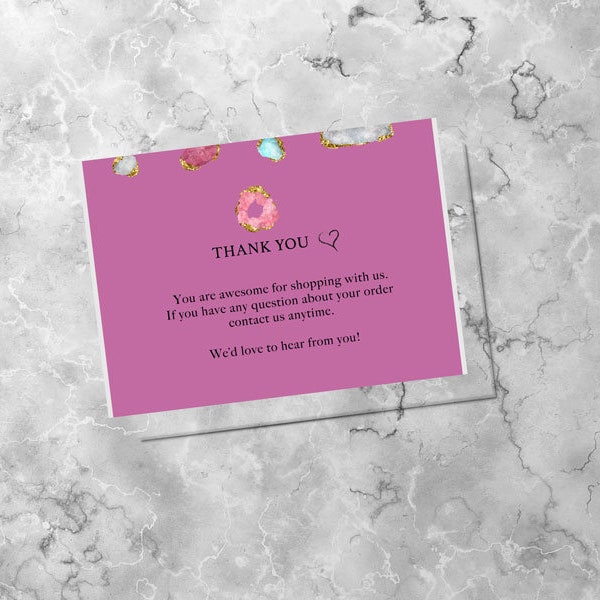 Resin Art Thank You Cards - Etsy
