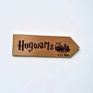 Distance to Hogwarts Harry Potter Themed Distance Sign Hogwarts ...