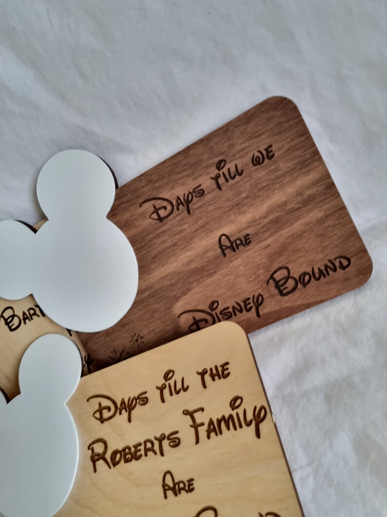 Disney Themed Whiteboard Countdown Sign Personalised Family - Etsy