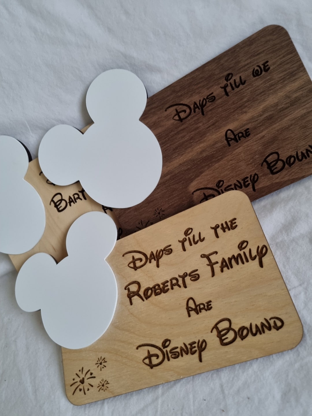 Disney Themed Whiteboard Countdown Sign Personalised Family Holiday ...