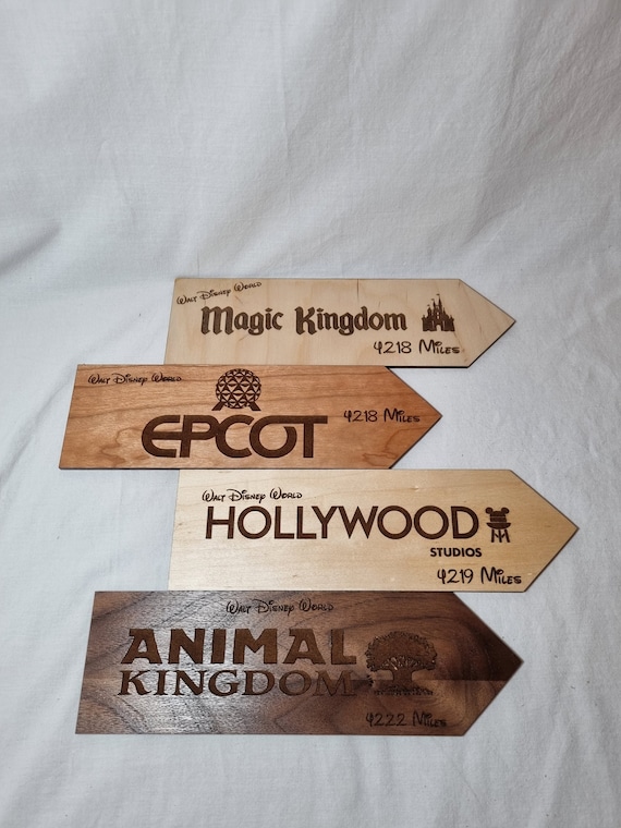 Disney Inspired Sign Distance to Disney Parks Signs Disney - Etsy UK