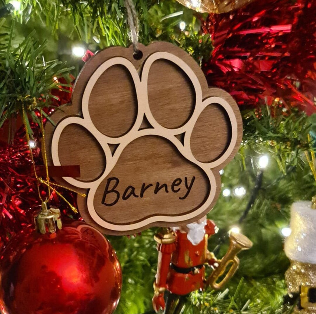 Paw Print Tree Decoration - Christmas Decoration| Pet Ornament ...