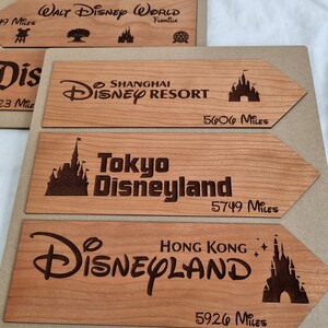 Disney Inspired Sign - Distance to Disney Parks Signs, Disney World ...