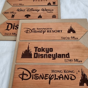 Disney Inspired Sign - Distance to Disney Parks Signs, Disney World ...