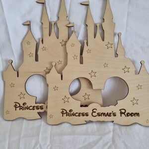 Disney Castle Themed Wall Sign Castle Room Sign Personalised Wall Décor ...