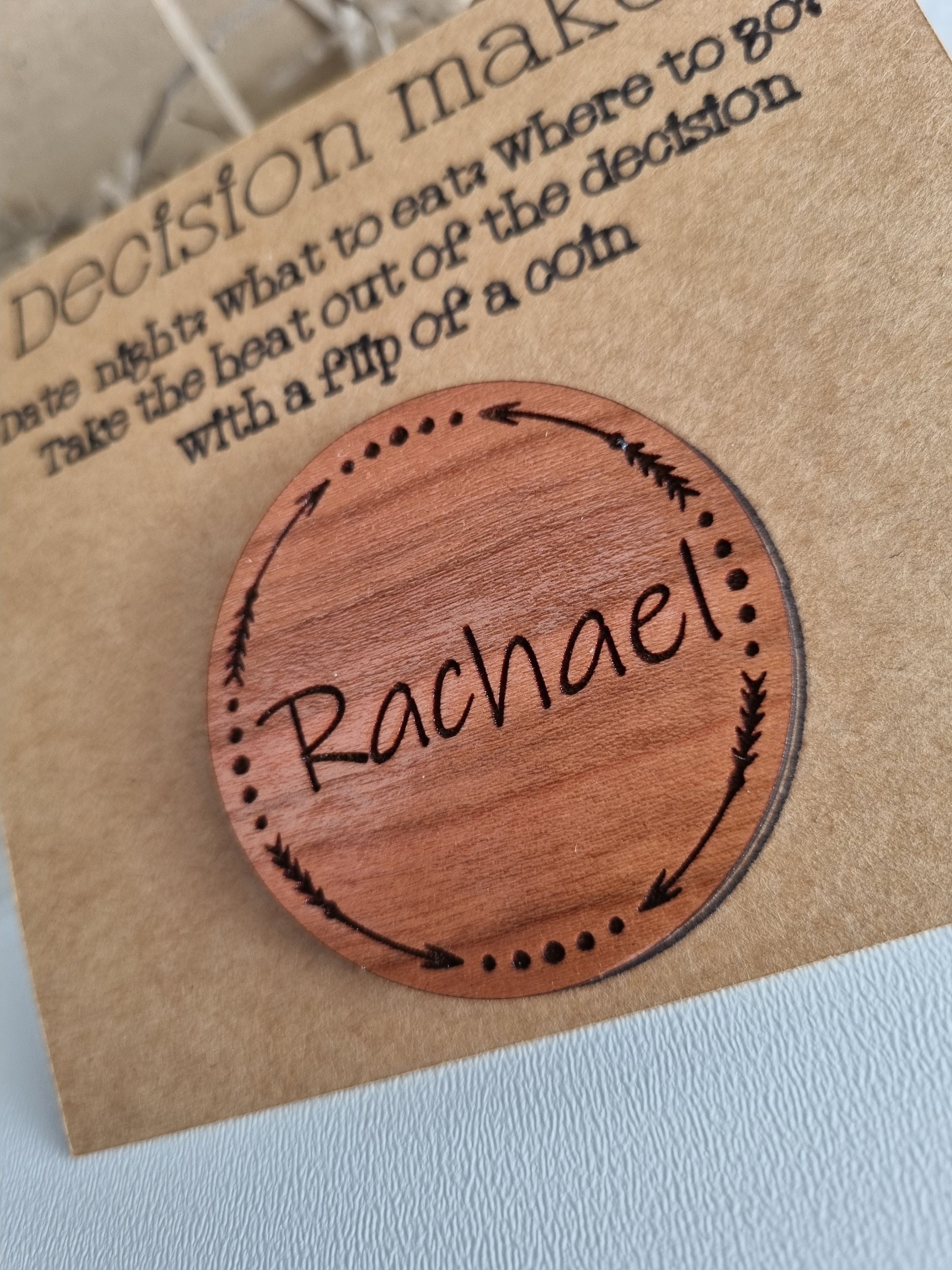 Decision Maker Coin Decision Flip Coin Personalised couples - Etsy UK