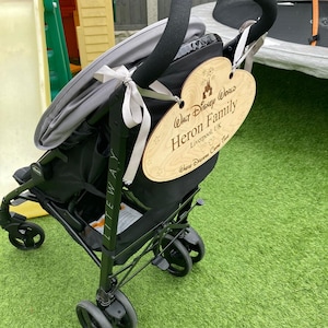 Disney Themed Pram Sign - Stroller Sign | Personalised Push Chair Sign ...
