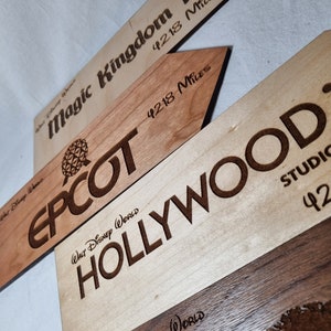 Disney Inspired Sign - Distance to Disney Parks Signs, Disney World ...