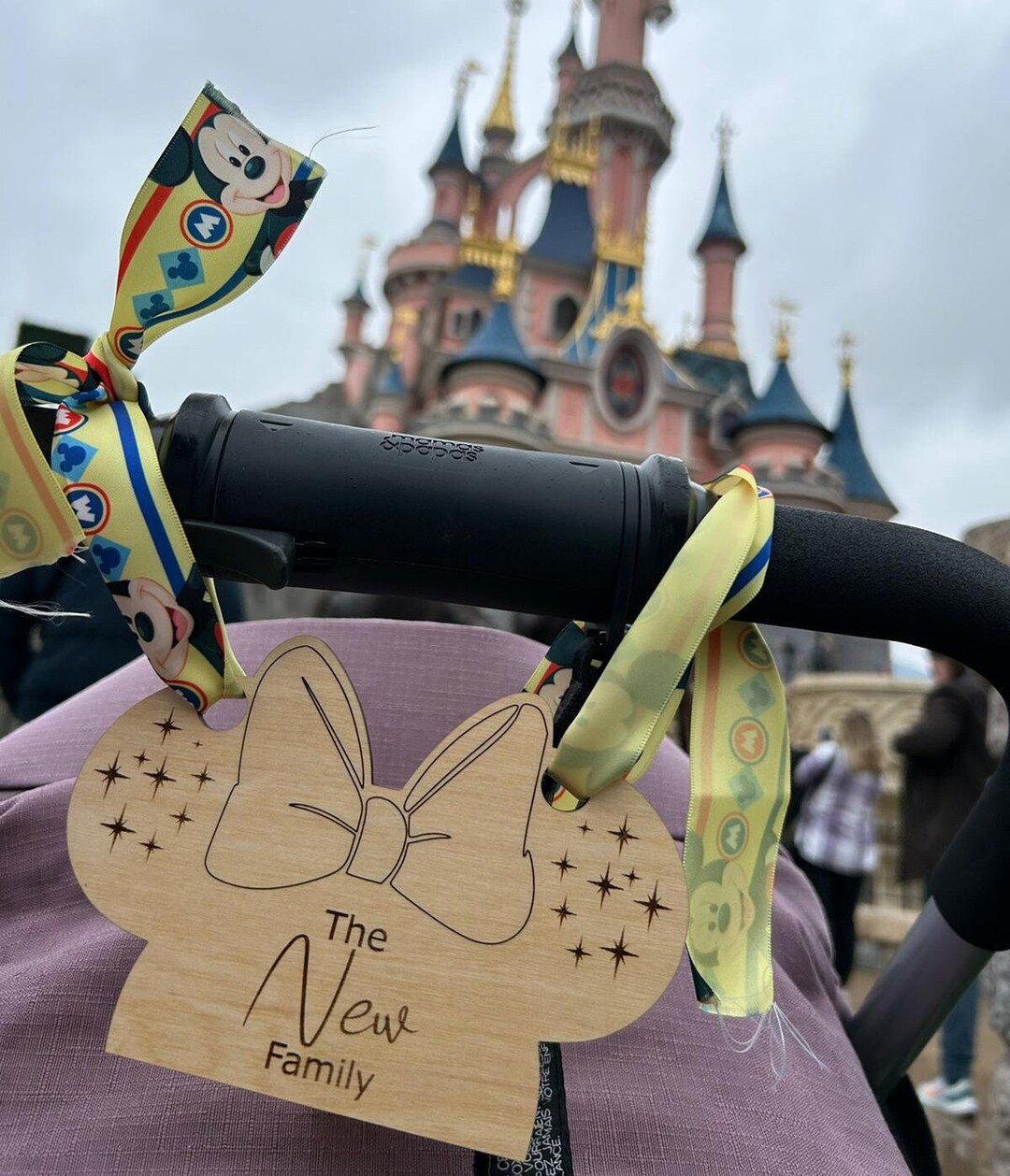 Disney Themed Pram Sign - Mickey Ears Themed Sign | Personalised Push ...