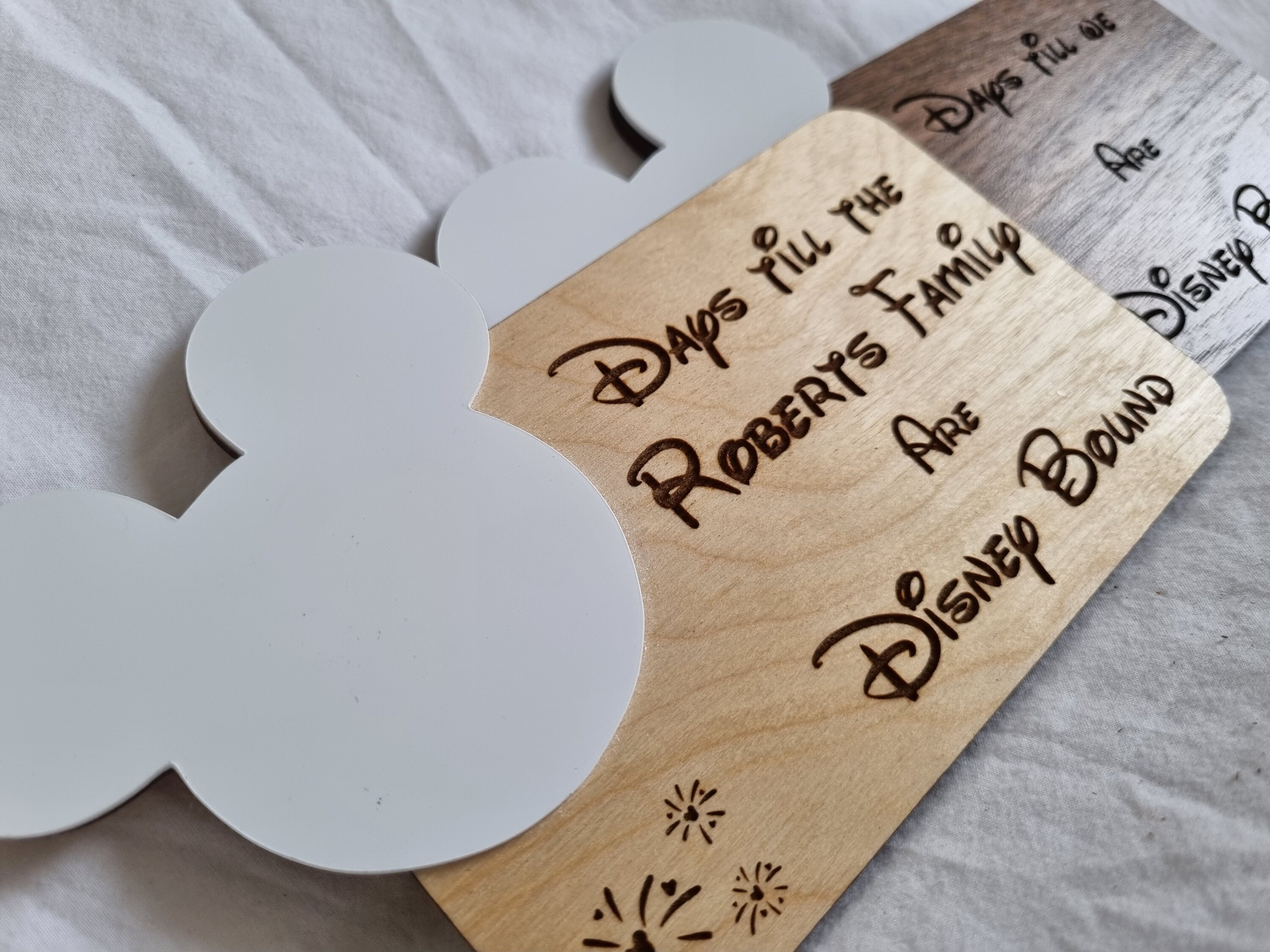 Disney Themed Whiteboard Countdown Sign - Personalised Family Holiday ...