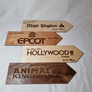 Disney Inspired Sign - Distance to Disney Parks Signs, Disney World ...