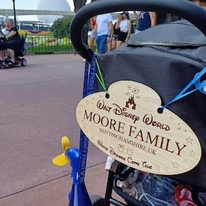 Disney Themed Pram Sign - Stroller Sign | Personalised Push Chair Sign ...