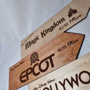Disney Inspired Sign - Distance to Disney Parks Signs, Disney World ...