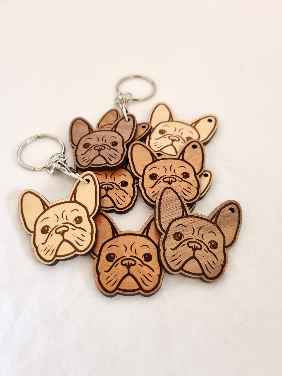 Frenchie Keyring - Personalised Pet Keyring French Bulldog | Memory ...