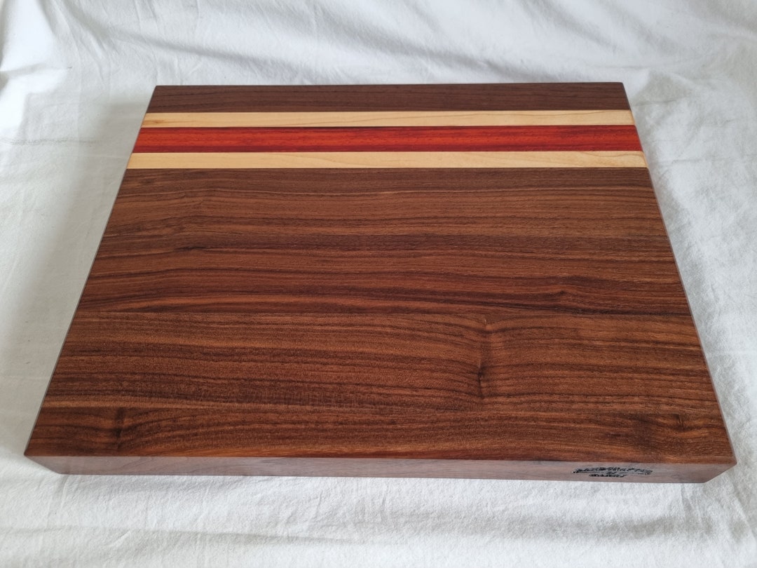Walnut Chopping Board - Walnut, Maple and Padauk Cutting Board, Walnut ...