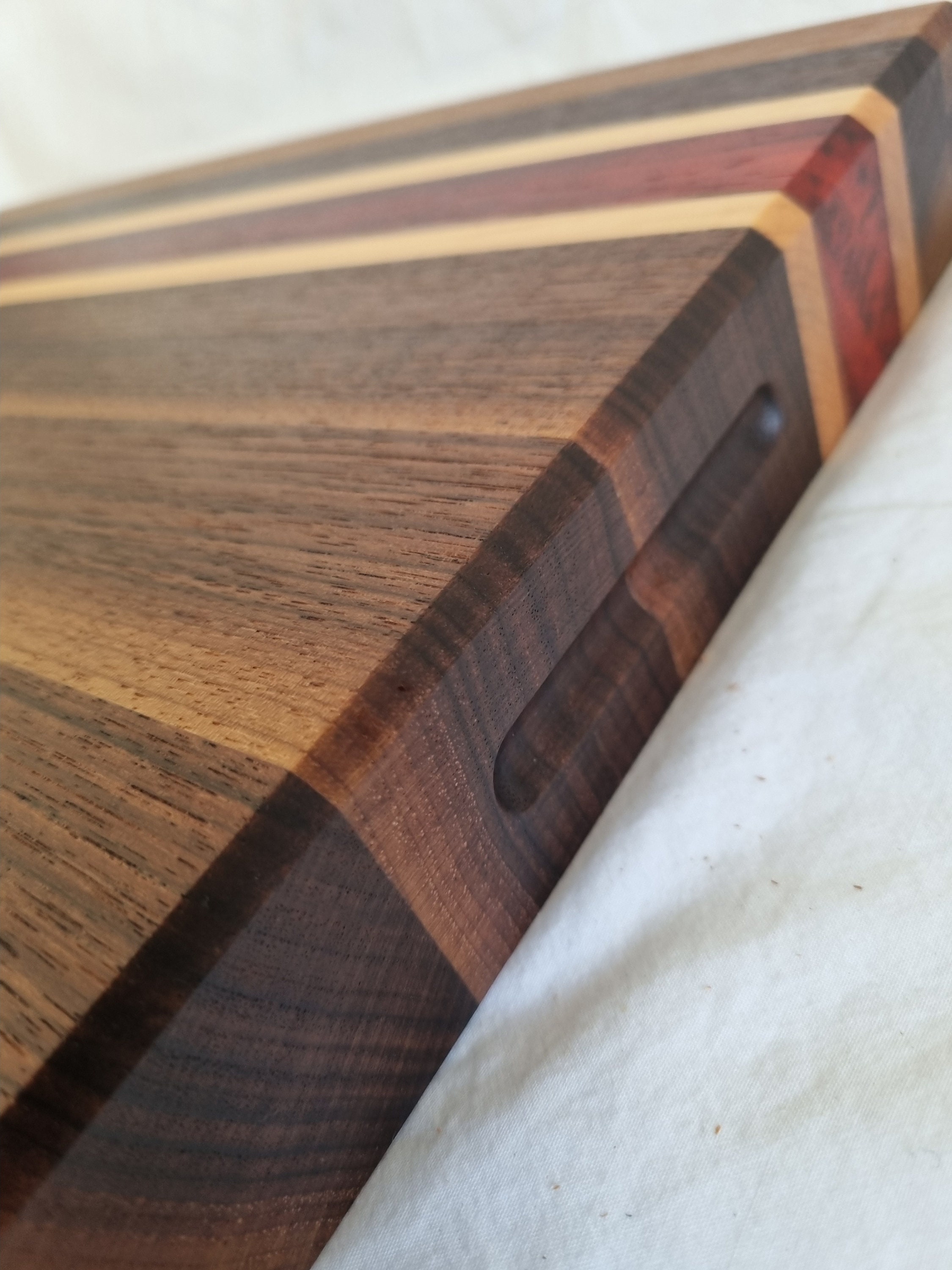 Walnut Chopping Board Walnut Maple and Padauk Cutting - Etsy UK
