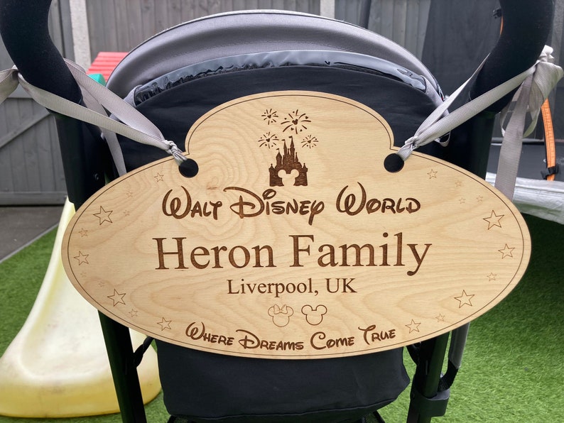 Disney Themed Pram Sign Stroller Sign Personalised Push - Etsy