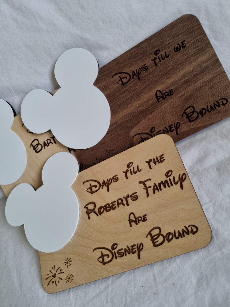 Disney Themed Whiteboard Countdown Sign Personalised Family - Etsy