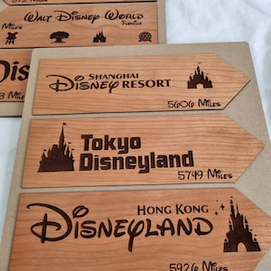 Disney Inspired Sign - Distance to Disney Parks Signs, Disney World ...