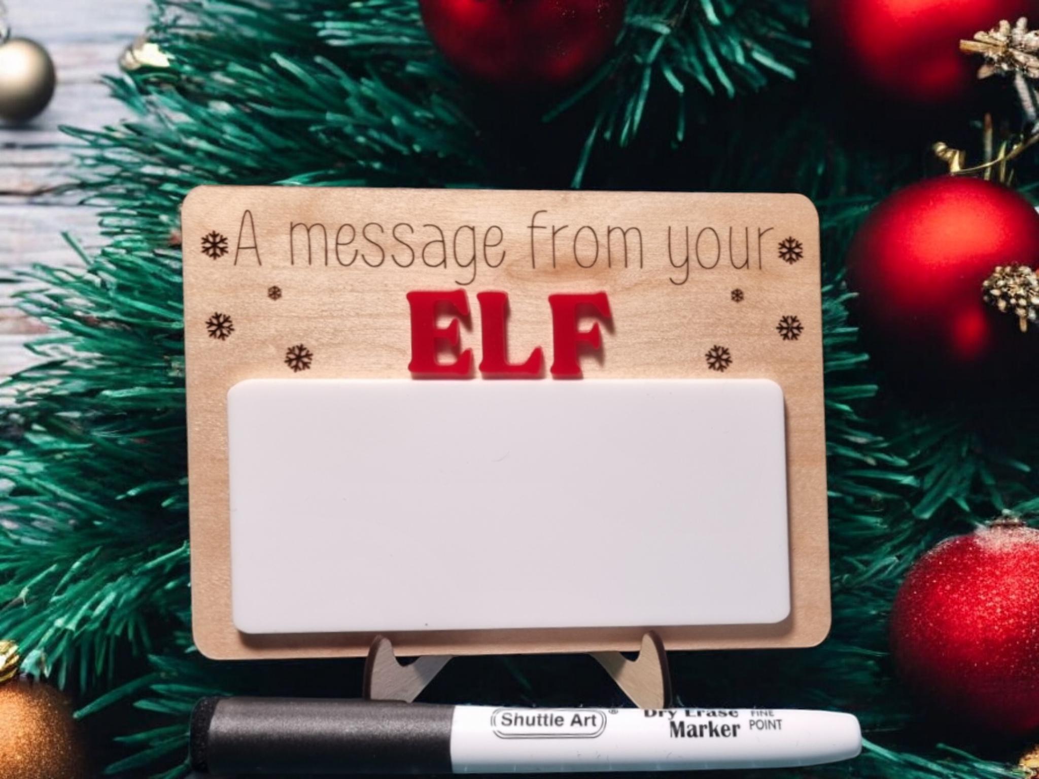 Elf on the Shelf Whiteboard: Christmas Message Board for Kids - Etsy