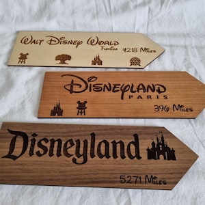 Disney Inspired Sign - Distance to Disney Parks Signs, Disney World ...